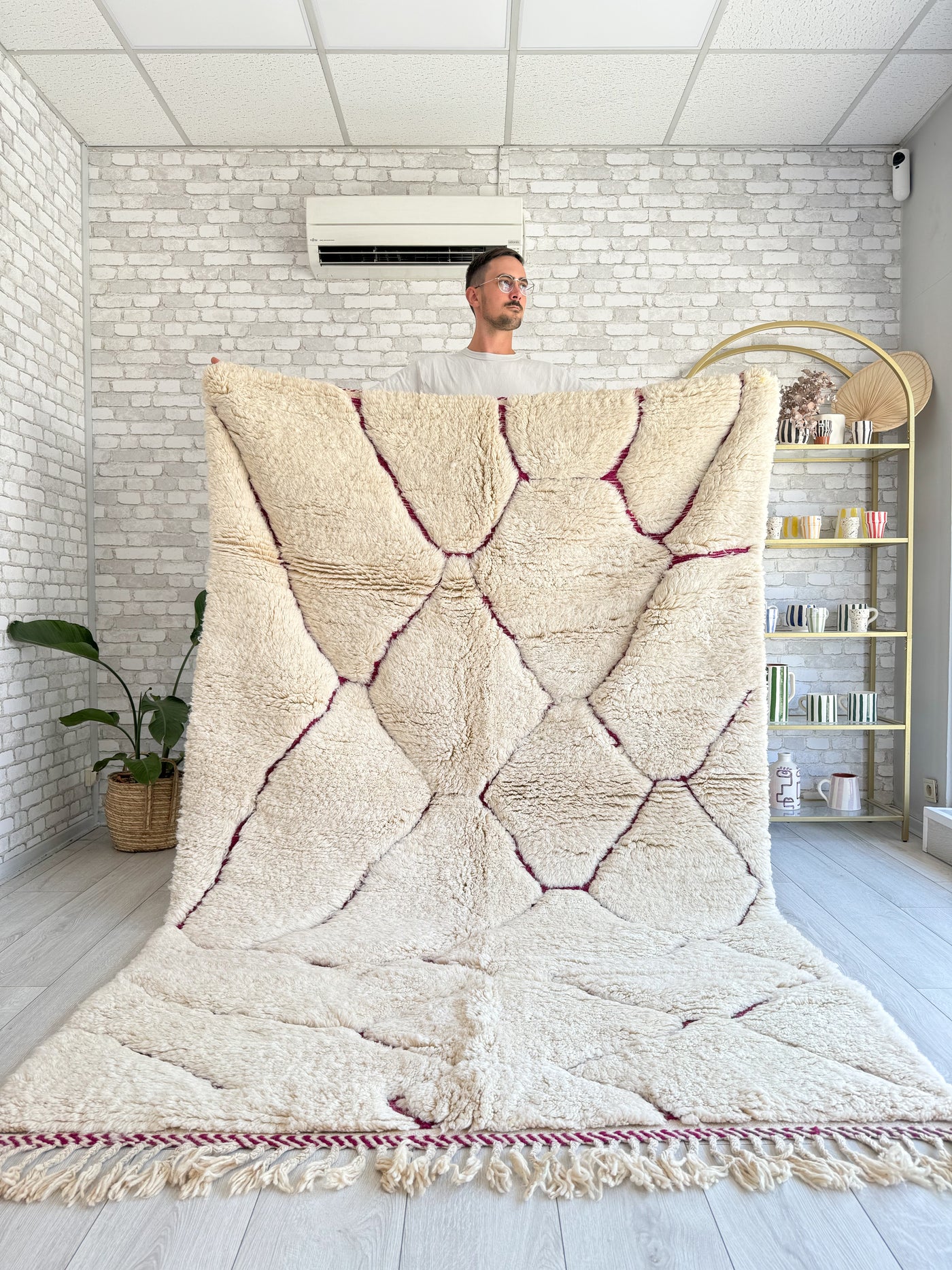 Tapis Beni Ouarain, 100% Laine, fait-main au Maroc - Tamazi